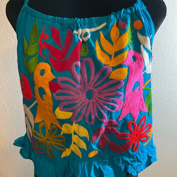 MEXICANA | Tops | Mexican Embroidered Halter Top | Poshmark